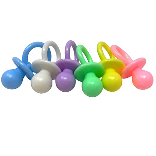 Bonka Bird Toys 2207 (Pk30) 1" Pastel Pacifiers, Medium Parrot, Foot Talon Craft Cage Toy, Conure, Lories, Lorikeets, and Similar