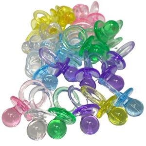 bonka bird toys 2208 (pk30) 1" colored acrylic pacifiers, parrot foot talon craft cage toy, conure, pionus, quakers and similar birds