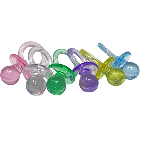 Bonka Bird Toys 2208 (Pk30) 1" Colored Acrylic Pacifiers, Parrot Foot Talon Craft Cage Toy, Conure, Pionus, Quakers and Similar Birds