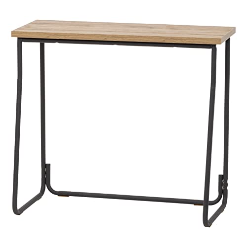 IRIS USA Modern Computer Office Desk Table with Matte Black Steel Frame, Wood