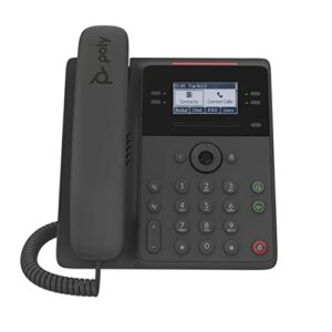 poly edge b30 ip desk phone, poe (polycom) - open sip - connect to 16 lines - power over ethernet - acoustic fence technology - rj9 and 3.5mm headset ports - illuminated keys where you need them