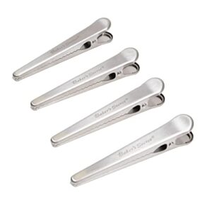 baker's secret - 4pcs stainless steel bag clip set, heavy duty chip clips set