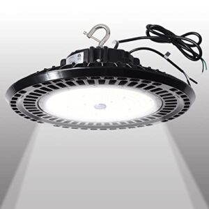 ostek 240w ufo led high bay light, 38400lm 5000k commercial bay lighting, 1-10v dimmable, led high bay area light for garage workshop warehouse (950w mh/hps equiv.) 277-480v, etl dlc listed