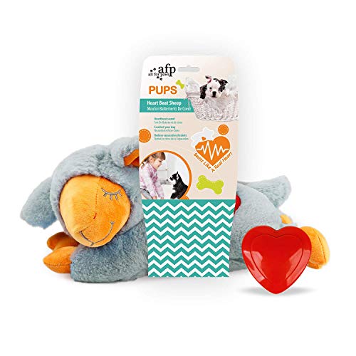 ALL FOR PAWS Dog Stuffed Animals with Heartbeat,Small Dog Toys for Dog Anxiety Relief,Puppy Behavioral Training Aid Toy Dog Stuff