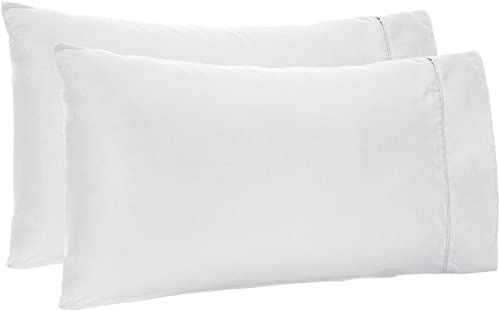 Pillow Protectors Cases Covers King Pillowcases 20'' x 40'' White Pillow Cover Egyptian Cotton Pillow Cases 1000 Series Pillowcases King Size Set of 2