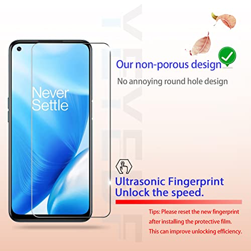 OnePlus Nord N200 Tempered Glass Screen Protector + Camera Lens Protectors by YEYEBF, [2+2 Pack] [3D Glass] [Bubble-Free] [Anti-Glare] for Nord N200