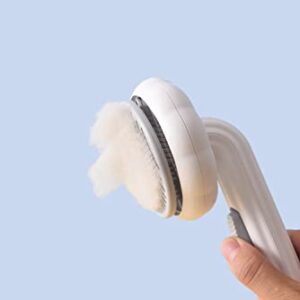 Petvera Cat Grooming Brush for Middle Long Hair Shedding, Pet One Button Self Cleaning Brush, Dog Fur Slicker Brush, Pet Massager for Tangled Fluffy Hair and Loose Fur