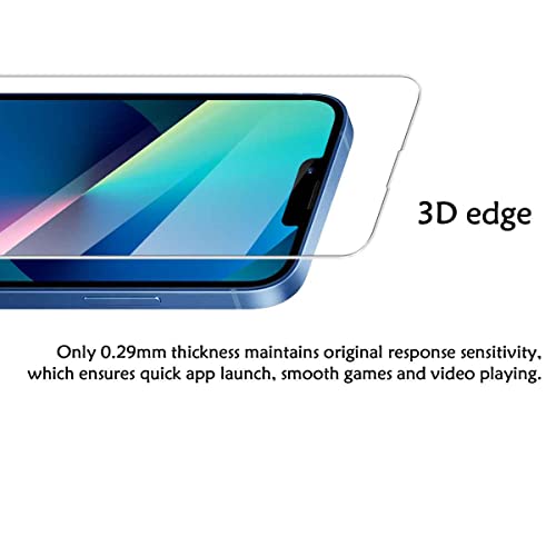 BIGFACE Compatible with iPhone 13 Mini Screen Protector + Camera Lens Protectors, [2 + 2 Pack] Premium HD Clear Tempered Glass, Anti-Bubble 3D Curved Accuracy Film for iPhone 13 Mini(5.4 Inch)