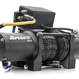 SuperATV 4500 LB Winch Compatible with 2021+ Yamaha Wolverine RMAX 2 / RMAX 4 | Ready-Fit Winch | 1.3 HP Motor | Preassembled and Wired | 50 Foot Remote Range | 3/16" Steel | 166:1 Gear Ratio