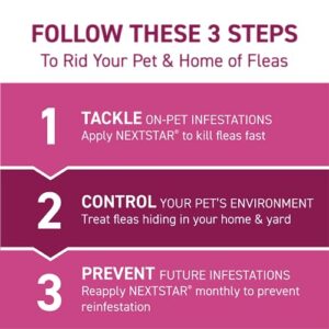 NEXTSTAR Flea and Tick Prevention for Cats, Fast Acting Topical Treatment & Control, Waterproof Drops, Small Cat and Kitten Over 3.5 lbs - 3 Month Supply