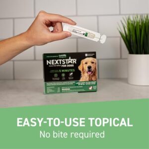 NEXTSTAR Flea and Tick Prevention for Dogs, Repellent, Treatment, and Control, Fast Acting Waterproof Topical Drops for Large Dogs, 3 Monthly Doses