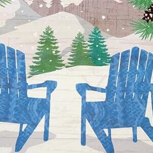 Jellybean Moutain View Olivia's Home Accent Rug Winter Snow Themed Rug 22" x 32"