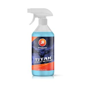 phoenix e.o.d. titan hybrid detailer (16oz) - hybrid ceramic coating detail spray that shines, cleans & protects - top coat car wash polish & paint protectant - longer lasting than car waxes