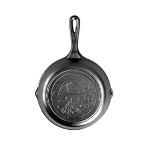 lodge cast iron wanderlust series, tent skillet, 8 inch