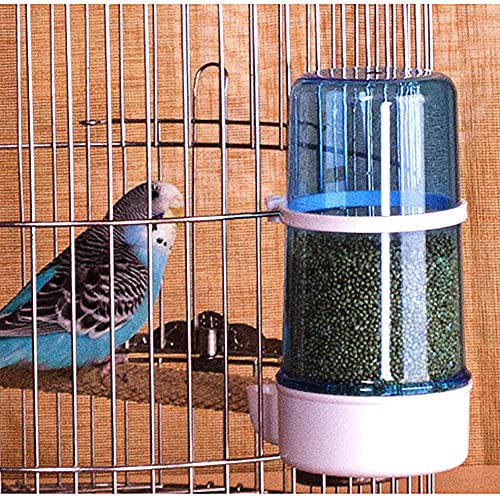 Automatic Bird Feeder, 2 Pack Bird Water Dispenser for Cage, No-Mess Parrot Feeder Bird Water Feeder Bird Cage Feeder Parakeet Water Dispenser Water Bottle Drinker Feeder Food Seed Dispenser 415ml