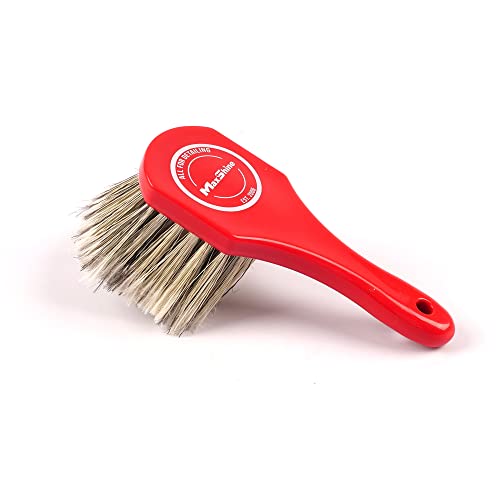 Maxshine Wheel & Body Cleaning Brush – Medium Duty, Strong and High Density Bristles, Used with Chemical Cleaners, Wheel, Tire, Engine Brushing