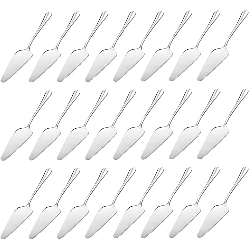 Tosnail 24-Packs Stainless Steel Cake Server Pie Server Pizza Spatula Cake Cutter Slicer Cake Scraper