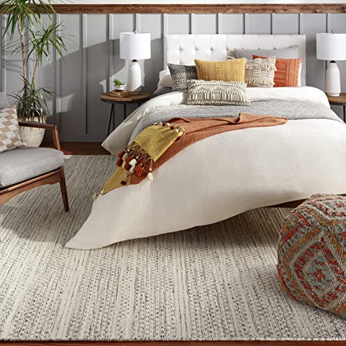 Mark&Day Area Rugs, 8x10 Marie Modern Cream Area Rug, White/Black Carpet for Living Room, Bedroom or Kitchen (8' x 10')