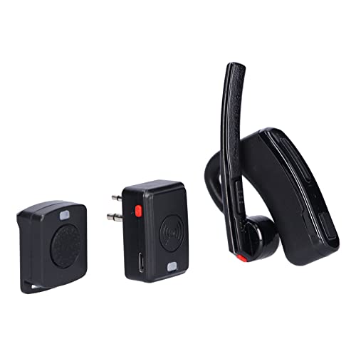 Walkie Talkie Bluetooth Headset for Motorola for HYT, Mini PTT Button and Bluetooth Adapter, Two Way Wireless Bluetooth Headset, for iPhone/Android and Other Bluetooth Devices