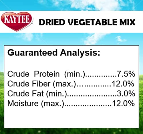 Kaytee Pet Bird Veggie Mix for Pet Parakeets, Cockatiels, Conures, and Parrots, 3.5 Ounce