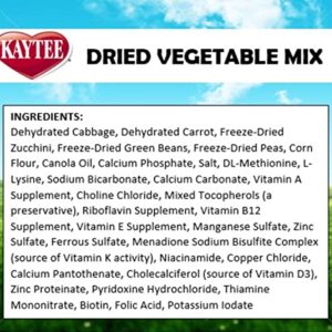 Kaytee Pet Bird Veggie Mix for Pet Parakeets, Cockatiels, Conures, and Parrots, 3.5 Ounce