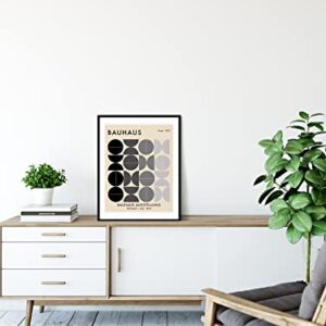 Bauhaus Mid Century Modern Wall Art - 11x14" UNFRAMED Print - Abstract, Minimal Wall Decor - Exhibition Poster Replication (Black)