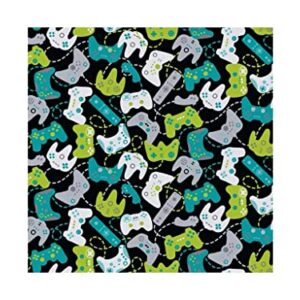 Emma & Mila 1 Yard Precut Cotton Fabric - Game On Controller 4 pc.