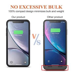 Battery Case for iPhone XR, Newest 7000mAh Slim Portable Protective Charging case Compatible with iPhone XR (6.1 inch) Rechargeable Battery Pack Charger Case (Black)