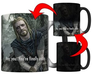 cj artisans hey, you you're finally awake (ralof of skyrim) magic color changing coffee mug (fb)