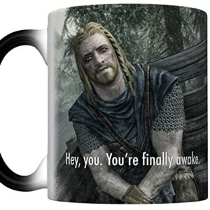 CJ Artisans Hey, You You're Finally Awake (Ralof of Skyrim) Magic Color Changing Coffee Mug (FB)