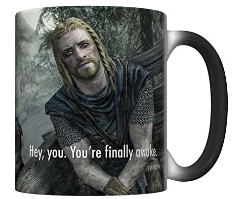 CJ Artisans Hey, You You're Finally Awake (Ralof of Skyrim) Magic Color Changing Coffee Mug (FB)