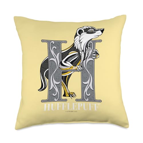 Harry Potter Mosaic Hufflepuff with Badger Throw Pillow, 18x18, Multicolor