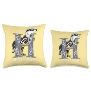 Harry Potter Mosaic Hufflepuff with Badger Throw Pillow, 18x18, Multicolor