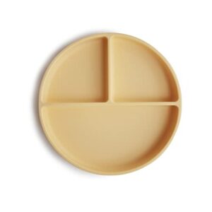 mushie silicone suction plate | bpa-free non-slip design (daffodil)