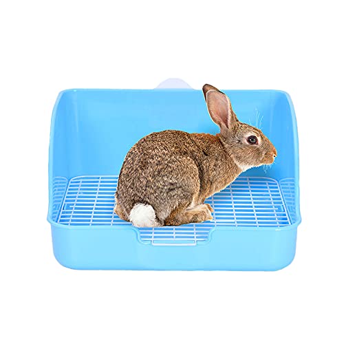 Dwarf Rabbit Corner Litter Box, Guinea Pig Potty Trainer, Small Animals Cage Accessories and Supplies for Hamster, Rats, Ferret, Bunny