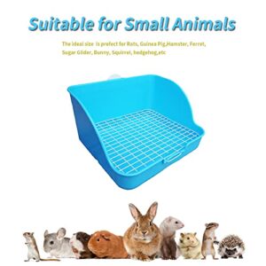 Dwarf Rabbit Corner Litter Box, Guinea Pig Potty Trainer, Small Animals Cage Accessories and Supplies for Hamster, Rats, Ferret, Bunny