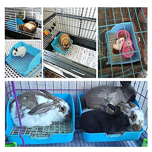 Dwarf Rabbit Corner Litter Box, Guinea Pig Potty Trainer, Small Animals Cage Accessories and Supplies for Hamster, Rats, Ferret, Bunny