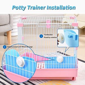 Dwarf Rabbit Corner Litter Box, Guinea Pig Potty Trainer, Small Animals Cage Accessories and Supplies for Hamster, Rats, Ferret, Bunny