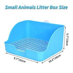 Dwarf Rabbit Corner Litter Box, Guinea Pig Potty Trainer, Small Animals Cage Accessories and Supplies for Hamster, Rats, Ferret, Bunny