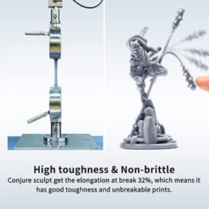 Chitu Systems Conjure Sculpt Resin,3D Printer Resin High-Detailed with Very Clear Detail Performance, Best-Resin for Miniatures and Display Pieces LCD 3D Printing (Grey,1000g)