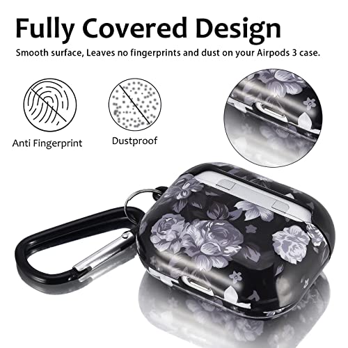 AirPods 3rd Generation Case - KOREDA AirPods 3 2021 Case Cute Printed Design for iPod 3 Earbuds Protective Case Cover Women Men, Wireless Charging Case with Accessories Keychain for Apple AirPod Gen 3