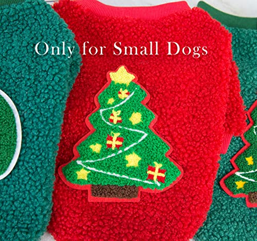 2PCS Dog Sweaters Christmas Outfits for Chihuahua Yorkie Warm Knitted Holiday Sweaters Clothing Puppy Winter Clothes Only for Small Dogs Boy Girl Puppy Pet Coat Pullover Costumes,S