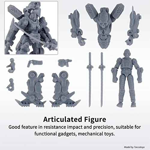 Chitu Systems Conjure Rigid Resin with Engineering-Like Features for Functional Gadgets Resin Printing,Low Shrinkage for Articulated Figure LCD 3D Printing (Black,1000g)