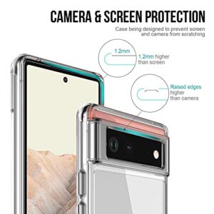 Guarishel for Google Pixel 6 Pro Case: [Built-in 4 Airbags][Not-Yellowing] Military-Grade Shockproof Protective Phone case for Google Pixel 6 Pro, Crystal Clear