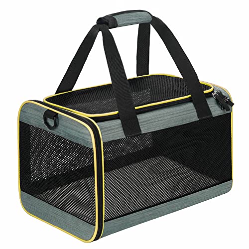 Cat Carrier Airline Approved Pet Carrier,Dog Carrier Soft-Sided Pet Travel Carrier Maximum Pet Weight 17 Pounds 17.5“x10 x10