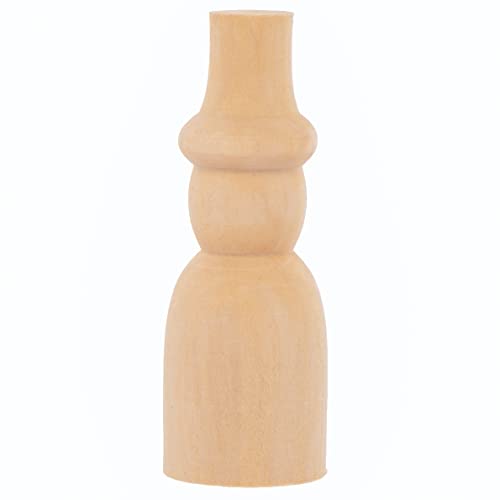 Baker Ross FC224 Mini Wooden Snowmen - Pack of 8, Mini Wood Shapes, Wooden Crafts to Make and Decorate, Make Your Own Christmas Decorations