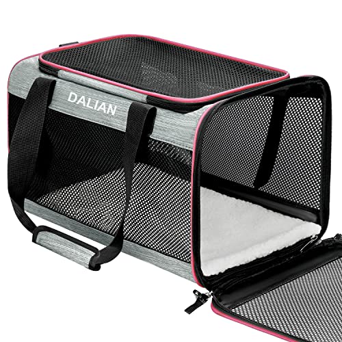 DALIAN Dog ​Soft-Sided Carriers, Airline Approved Pet Carrier for Travel, Maximum Pet Weight 18 Pounds