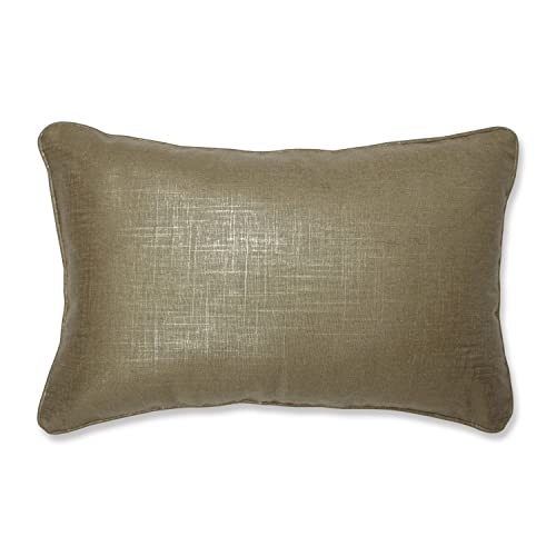 Pillow Perfect Indoor Alchemy Linen Copper Rectangular Throw Pillow, Gold