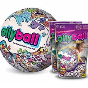 Ollyball Girl Power! The Ultimate Indoor Colorable Play Ball for Kicking and Coloring in The House! (Girl Power! Eco Pak (2 Pack))