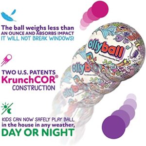 Ollyball Girl Power! The Ultimate Indoor Colorable Play Ball for Kicking and Coloring in The House! (Girl Power! Eco Pak (2 Pack))